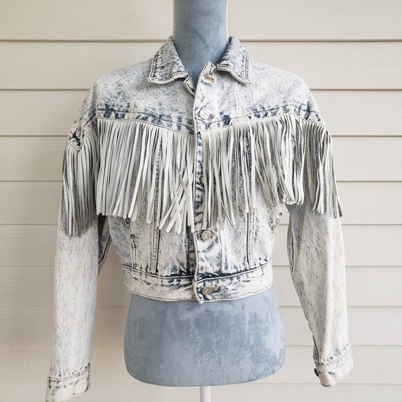 The Paris Look | Jackets & Coats | Vintage 8s Acid Wash Denim Jacket ...